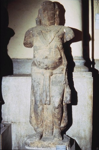 Yaksha. Sandstone; h. 8'8" (2.64m). Parkham, Uttar Pradesh, India. Late ...