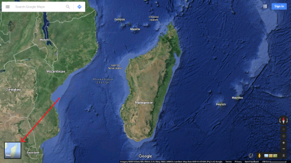 Screenshot of Madagascar on Google Maps