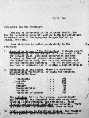 John Pehle, "Memorandum for the President," MD 779, October 4, 1944, p. 159