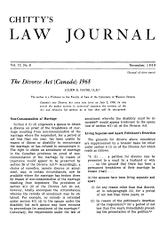 1968: Canada's first unified federal divorce law is passed