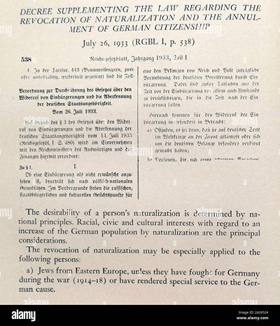 Supplemental Decree to the Laws on Citizenship and Race, November 14, 1935.