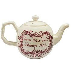 Teapot used to protest the Stamp Act.