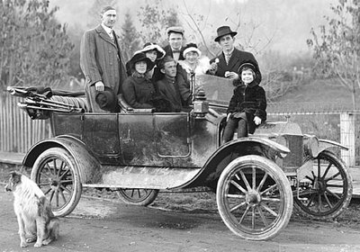 Shown above is a picture of an entire family happily getting ready to ...
