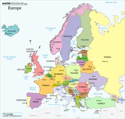 Map of Europe 2018