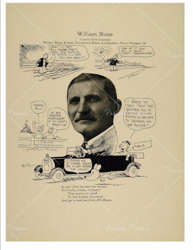 1900 – William Busse elected to Cook County Board.