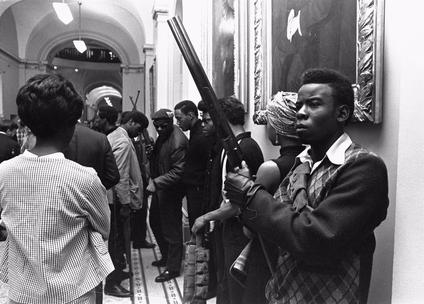 The Black Panthers escort Betty Shabazz (the widow of Malcom X) from ...