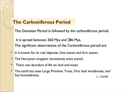 This is the Carboniferous Period. It was between 360 MYA and 286 MYA ...