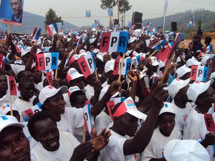 Supporters of the Rwanda Patriotic Front
