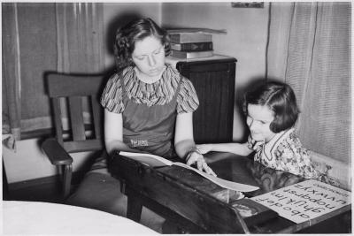 A Young Child Receives Education Through an NYA Program Original ...