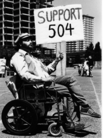 April 1977: Panthers were key supporters of the 504 sit-in