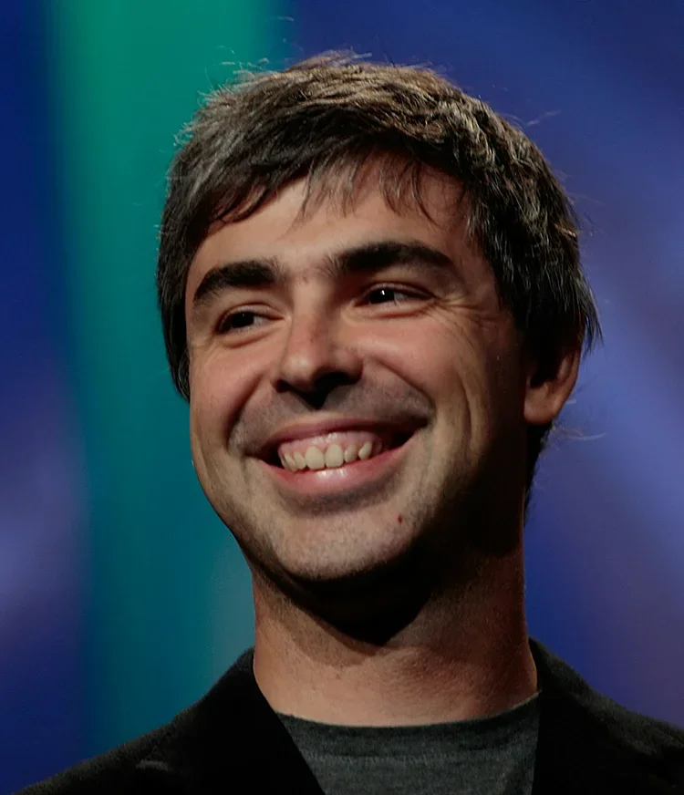 back to the beginning, Larry Page was one of the two people who created ...
