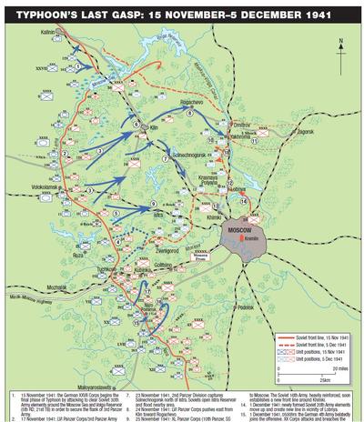Map of the battle of Moscow