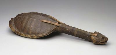 This rattle was made from a turtle shell