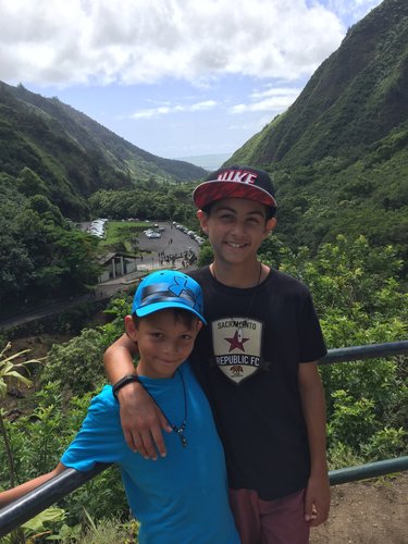 This is me and my brother in Hawaii