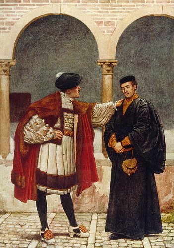Antonio, a merchant, meets his friend Bassanio, who needed more money ...