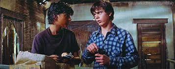 Johnny and Ponyboy at the church