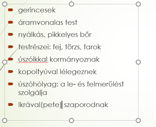 A csontos halak jellemzői