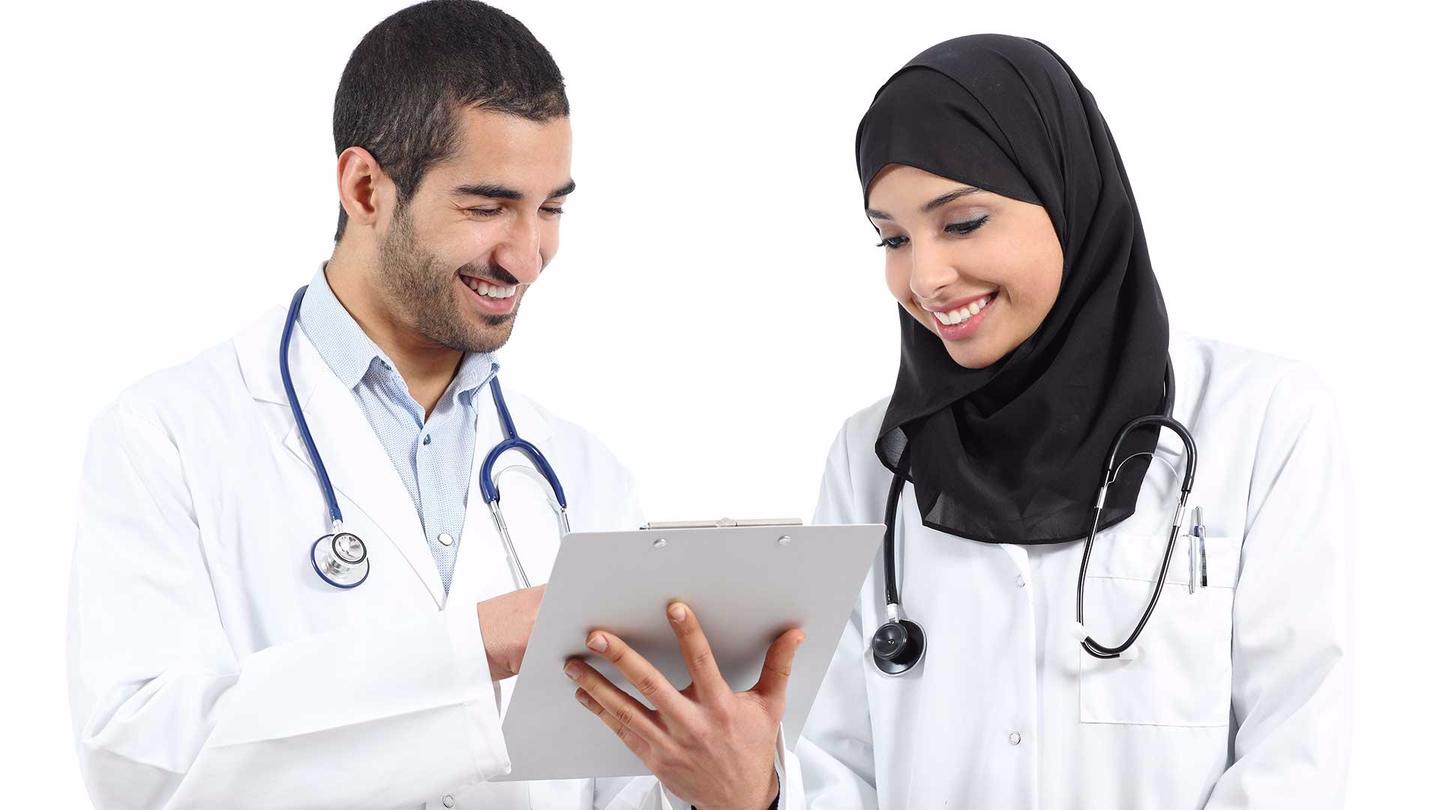 This is how Muslim female dresses up as a female doctor.