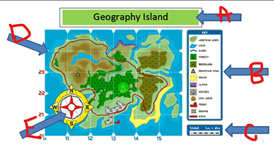 Now, can you name the parts of a map?
