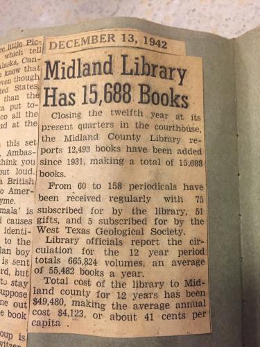1942 -The library has over 15,000 books!