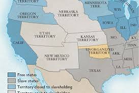 A map of the Kansas-Nebraska act