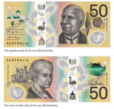 The updated $50 note