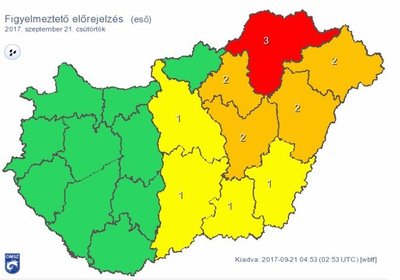 Az Országos Meteorológiai Szolgálat figyelmeztető előrejelzései