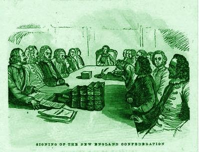Signing of the New England Confederation 1643