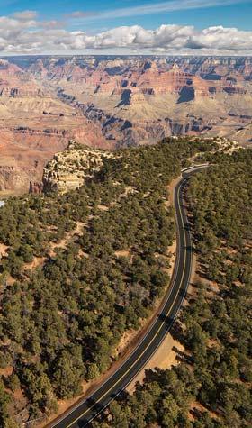 West Rim Drive, or Hermit Drive, the road to the west rim of the Grand ...