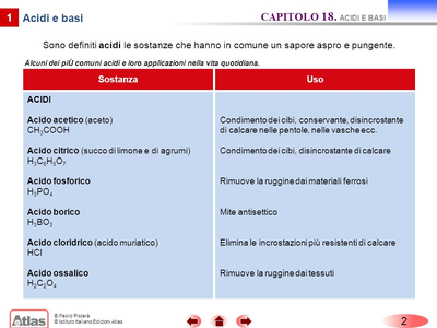 Osserva attentamente questa tabella, sono indicate sostanze con comportamento acido. Sono ...