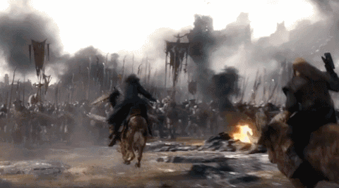 Charging into battle