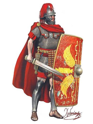 The picture shows what a Roman soldier would have looked at during the ...