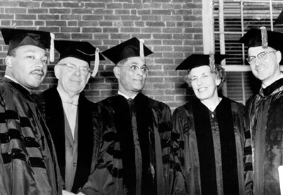 MLK receiving his PhD in Systematic Theology.