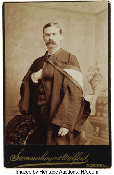 1887 James Naismith Signed Cabinet Photograph & McGill University ...