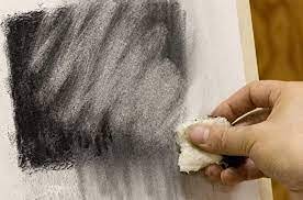 Bread being used as an eraser