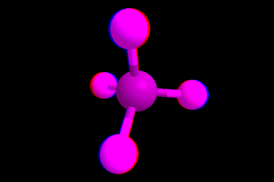 molecola in 3D di metano
