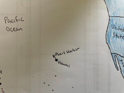 Add the location of Pearl Harbor to your map, as shown above.