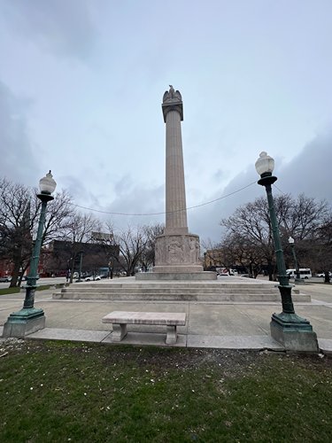 The Illinois Centennial Monument in Logan Square Park