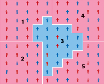 An example of Excess Vote Gerrymandering.