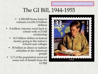 The GI BILL, 1944-1955
