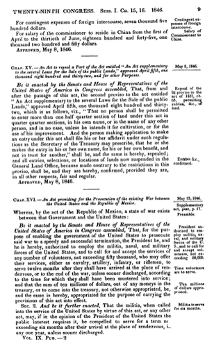 On May 11, 1846, President Polk accused Mexicans of invading U.S ...