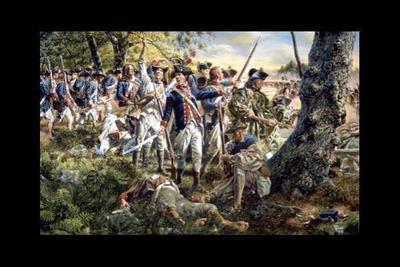 This picture shows Daniel Morgan and his riflemen at war.