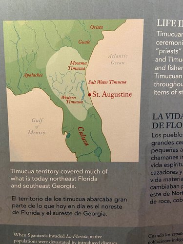 Here's a map of the region the Timucua people occupied. Look at St ...