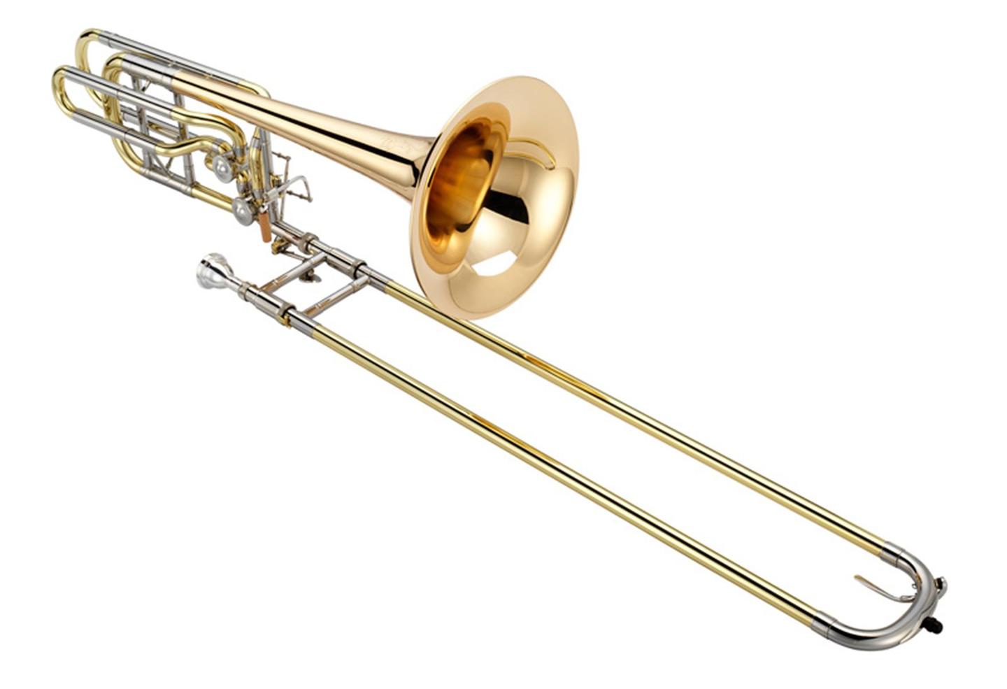 the bass trombone has extra tubing allowing it to play lower notes than ...