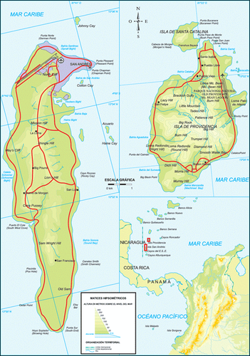 MAPA TERRITORIAL DE SAN ANDRÉS Y PROVIDENCIA.