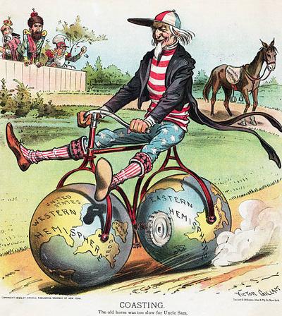 This political cartoon criticizes American foreign policy in 1898 ...