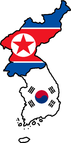 North and South Korea split.