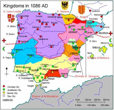 1085- the christains recaptuers the city of tolendo, first magor vistory.