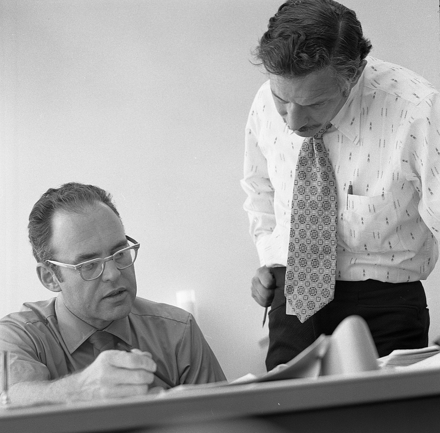 Robert Noyce y Gordon Moore(1970).
