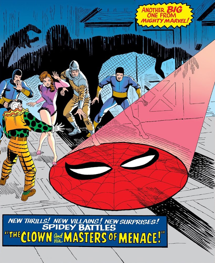 Cover copy by Stan Lee. Art by Steve Ditko.